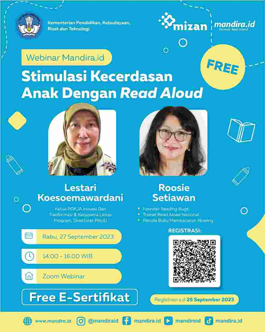 Webinar Mandira.id: Stimulasi Kecerdasan Anak dengan Read Aloud (Gratis)
