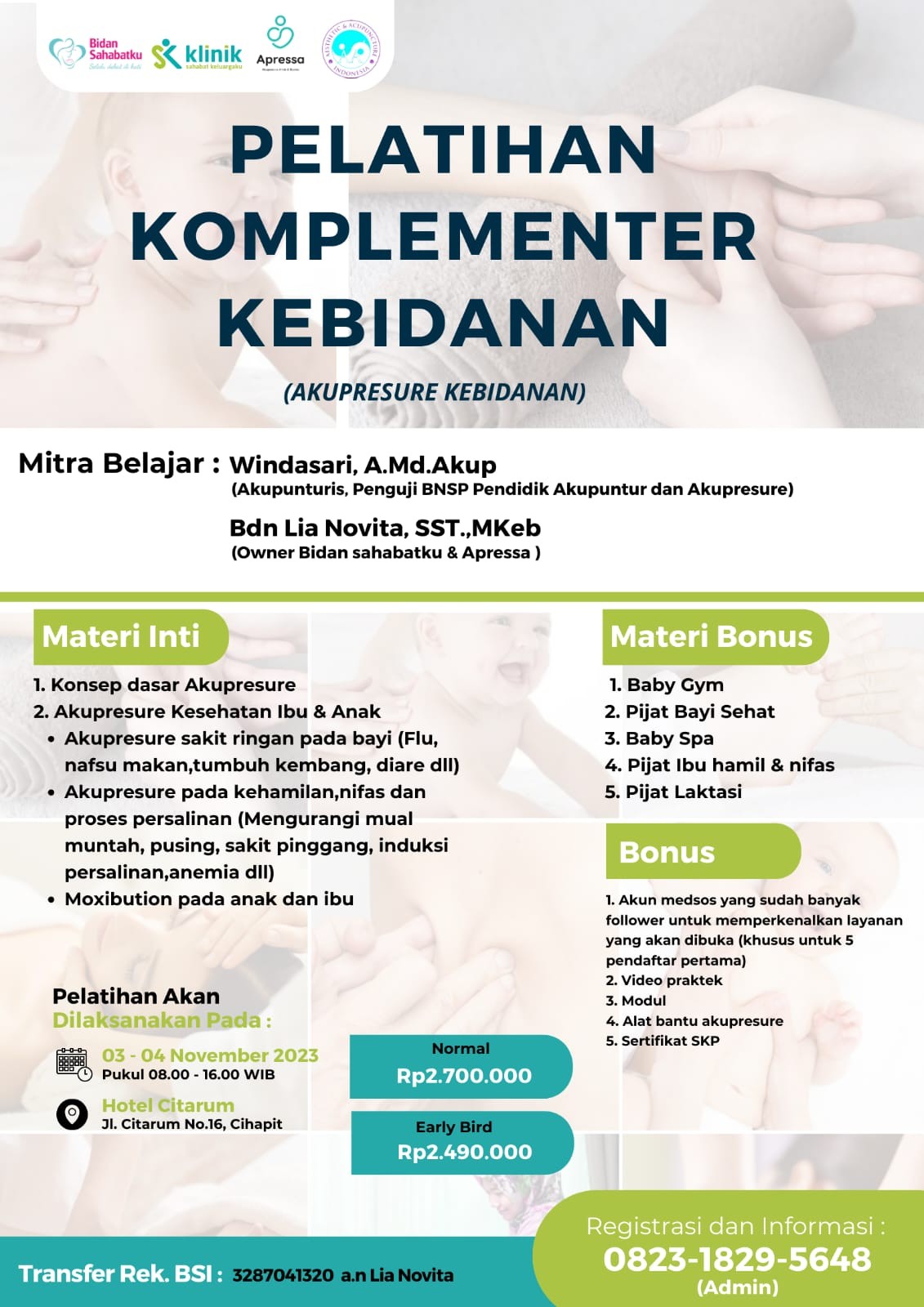 Pelatihan Komplementer Kebidanan